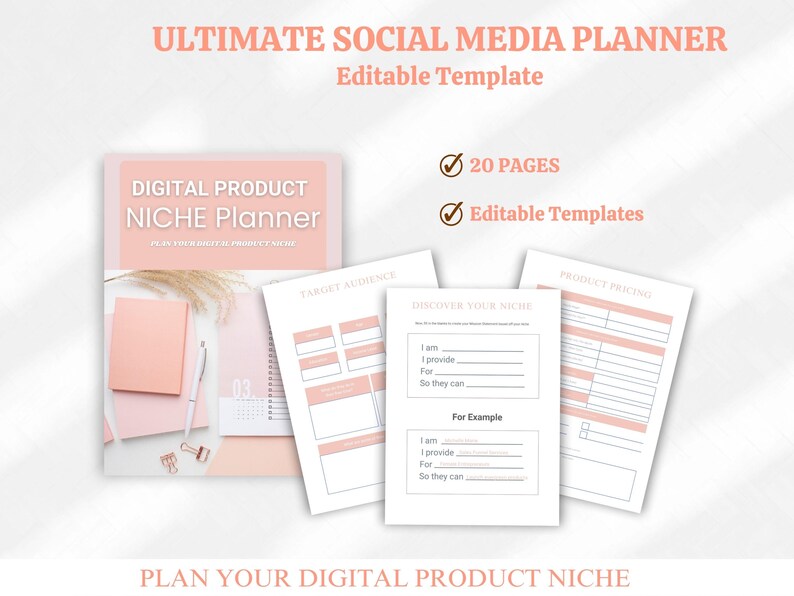 Ultimate Social Media Planner | Digital Marketing Strategy Workbook ...