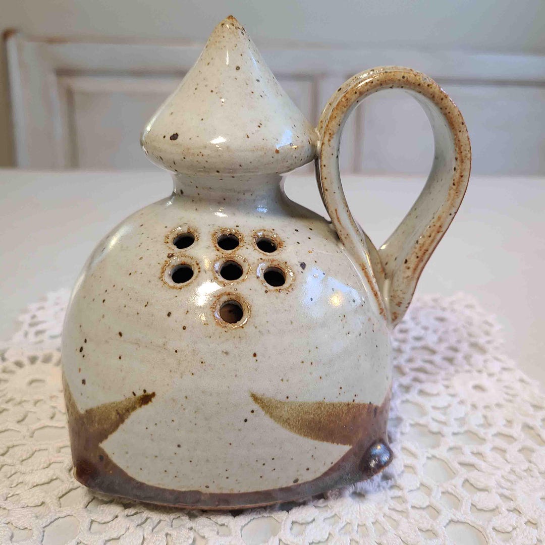 Unique Hand Crafted Stoneware Pottery Shaker for Grated Cheese or ...