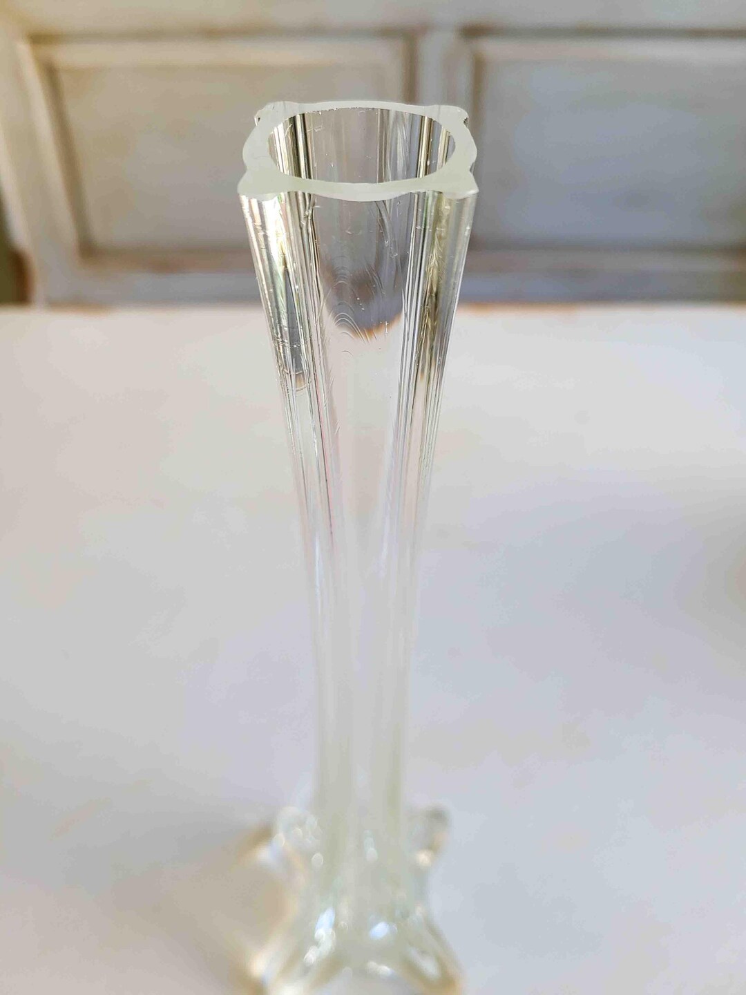 Eifel Tower Shaped Tall Glass Column Bud Vase- Vintage - Etsy