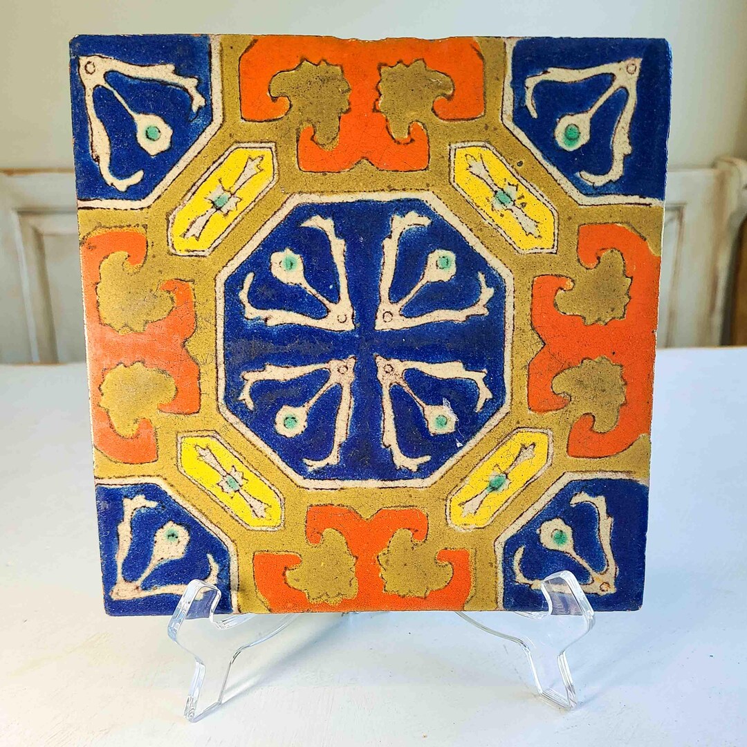 Spanish Revival California Taylor Tile in Geometric Design- Vintage - Etsy