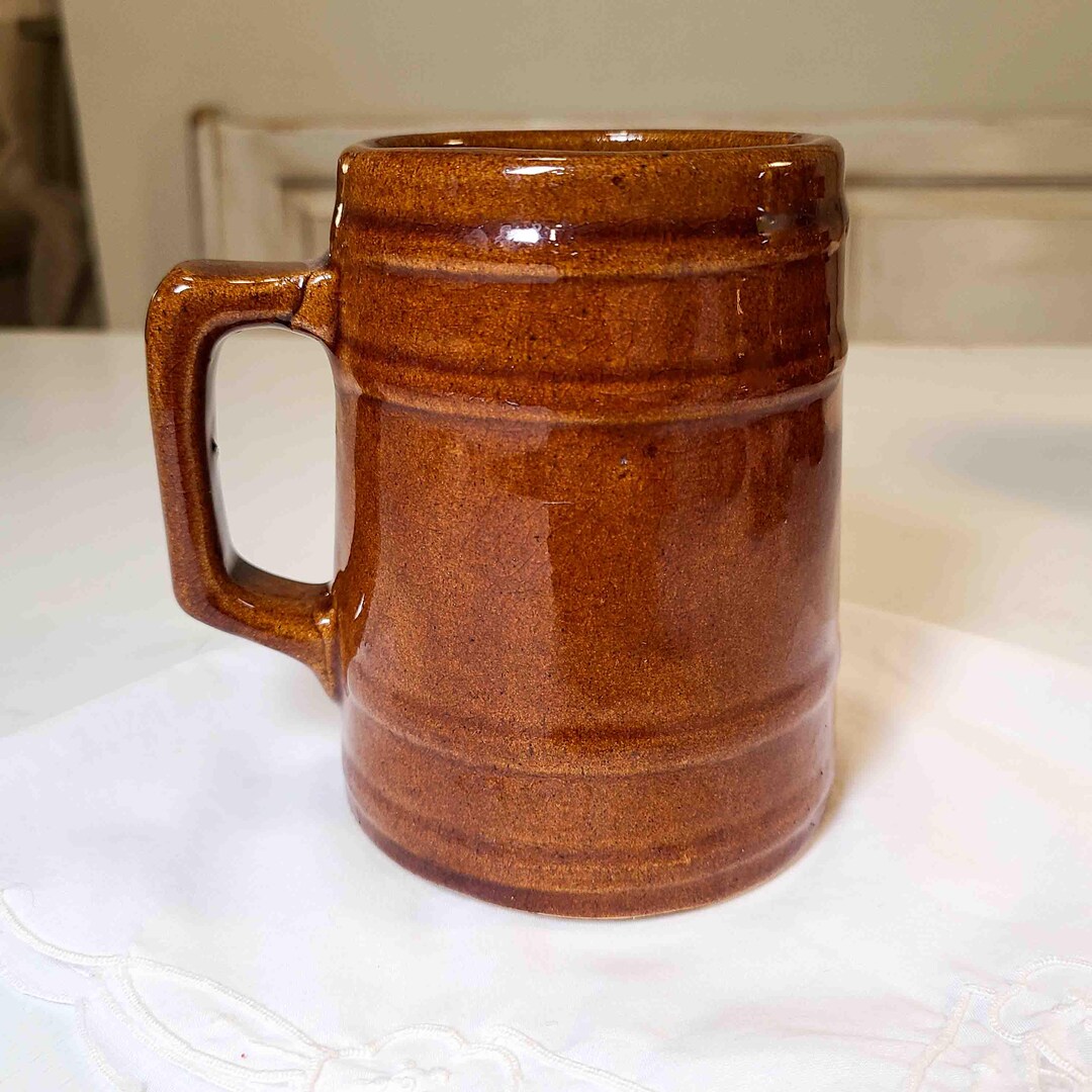 Vintage Ceramic Beer Mug | Tavern Tankard -brown Beer Barrel - Etsy