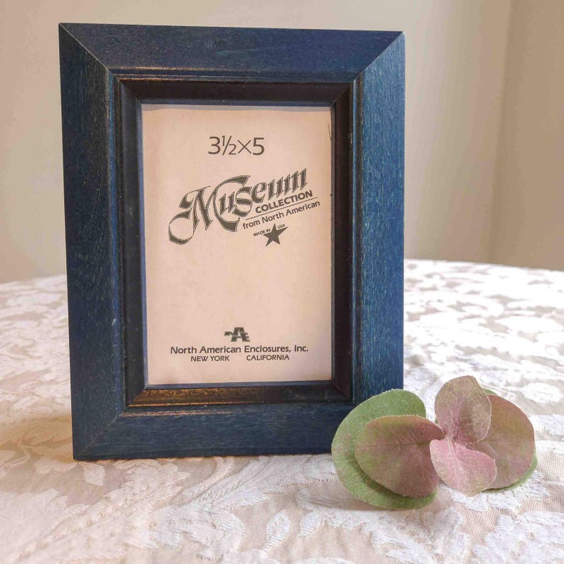 Blue Wood Photo Frame 3 1/2 X 5" - Etsy