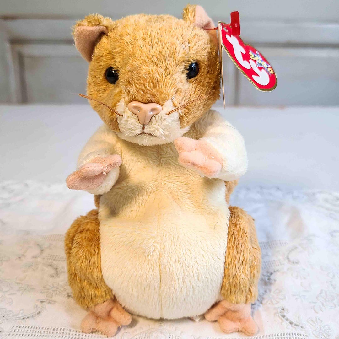 Vintage Pellet the Hamster Plush Beanie Baby - Produced in 2000 by Ty - Etsy