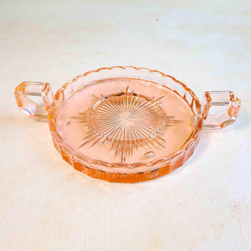 Pink Glass Tray - Etsy