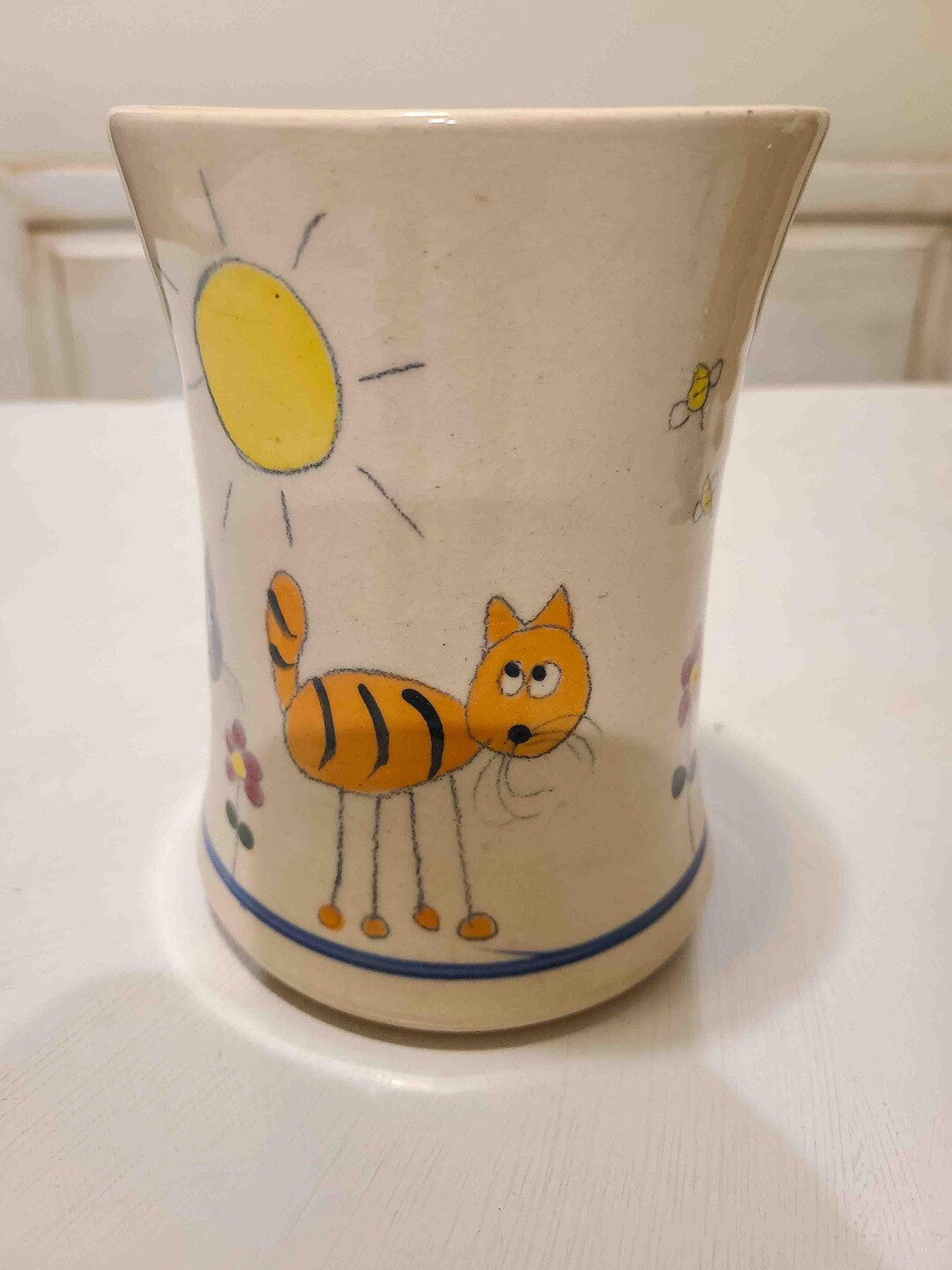 Vintage Cats in the Garden Studio Pottery Vase/crock Unique - Etsy