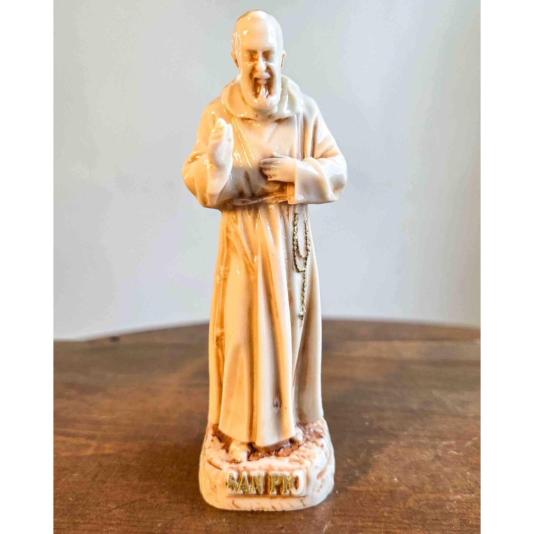 San Pio Religious Figurine Padre Pio Monk Statue Catholic Devotional ...