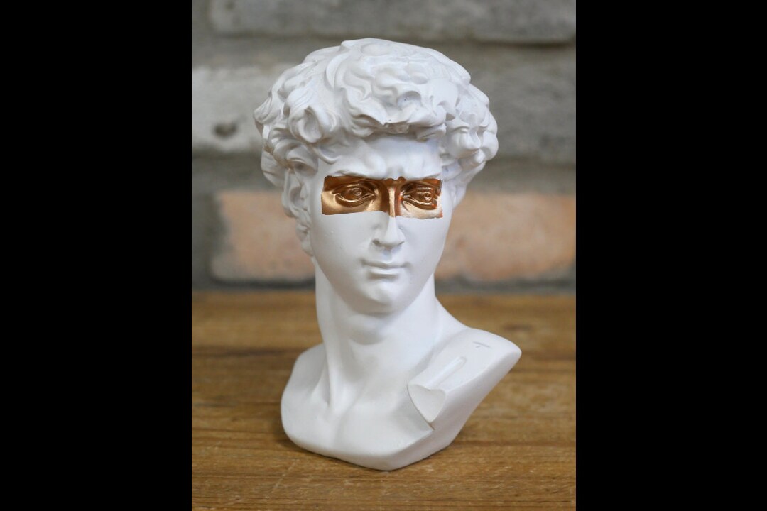 Small Roman Bust With Metallic Gold Detail - Etsy