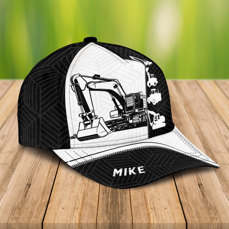 Personalized 3D Printing Excavator Adjustable Snapback Cap Excavator ...