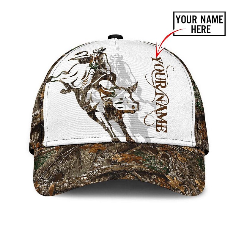 Custom 3D Printing Bull Riding Cap for Men Women Adjustable Snapback ...
