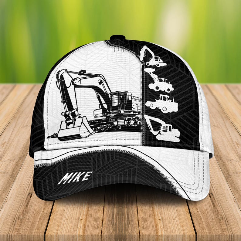 Personalized 3D Printing Excavator Adjustable Snapback Cap Excavator ...