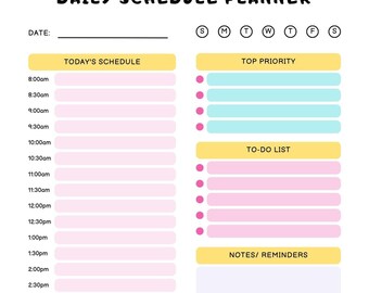 Pink Minimalist Undated Daily Planner - Etsy