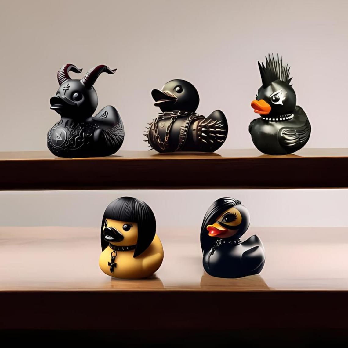 Duck Satanic Statue Gothic Figurine Sitting Ducks Ornament for Shelf ...