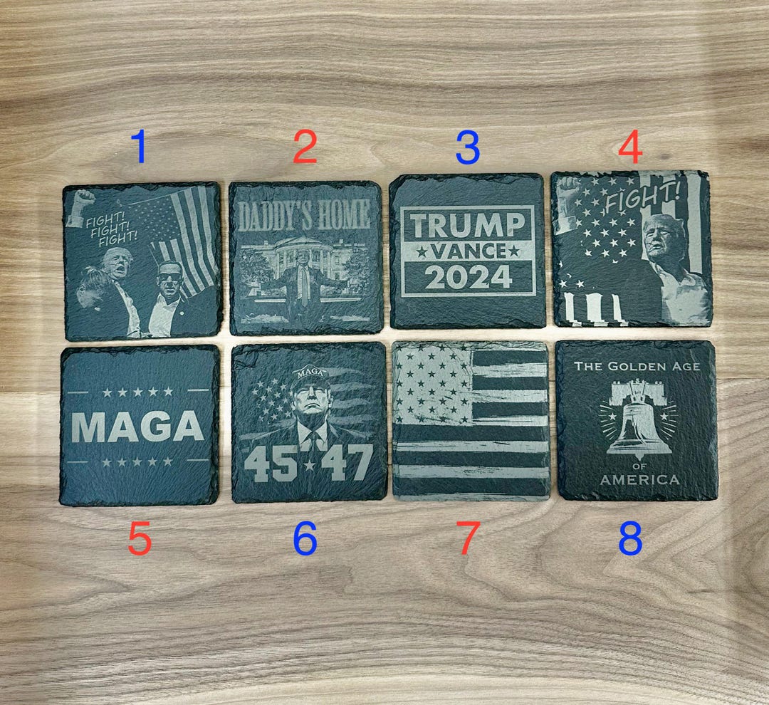 Trump Slate Coaster Set: MAGA, Golden Age of America (4x4 Inch) - Etsy