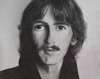 GEORGE HARRISON Art Print-from Original Watercolor/drawing, BEATLES ...