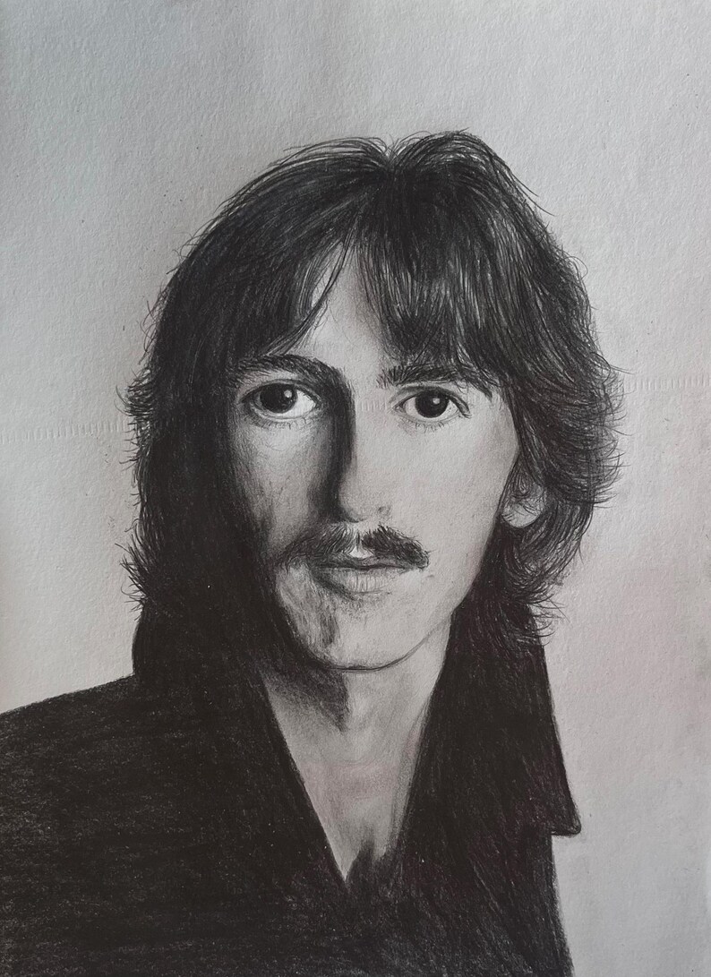 George Harrison Portrait (original Drawing) - Etsy