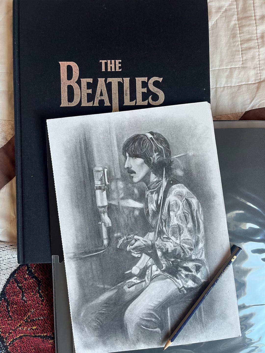 Original George Harrison Drawing; Free Hand Portrait of George ...