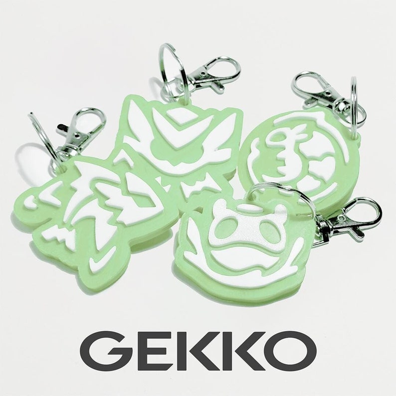 VALORANT Keychain GEKKO Ability Inspired Keyring All Abilities Custom 3D Printed VALORANT Icon ...