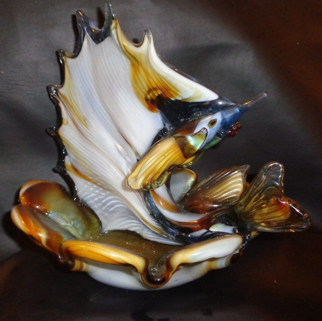 Vintage Murano Art Glass Sailfish Dish - Etsy
