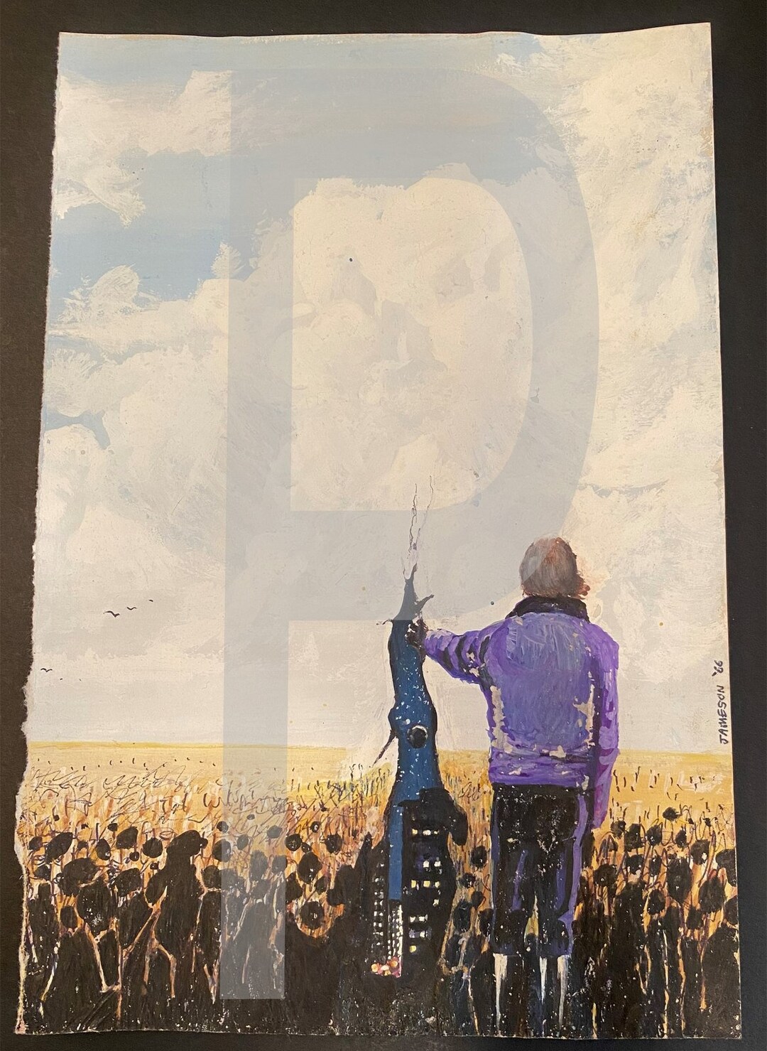 Bill Jameson Surrealism Drawing a Rip in Time 1966 - Etsy