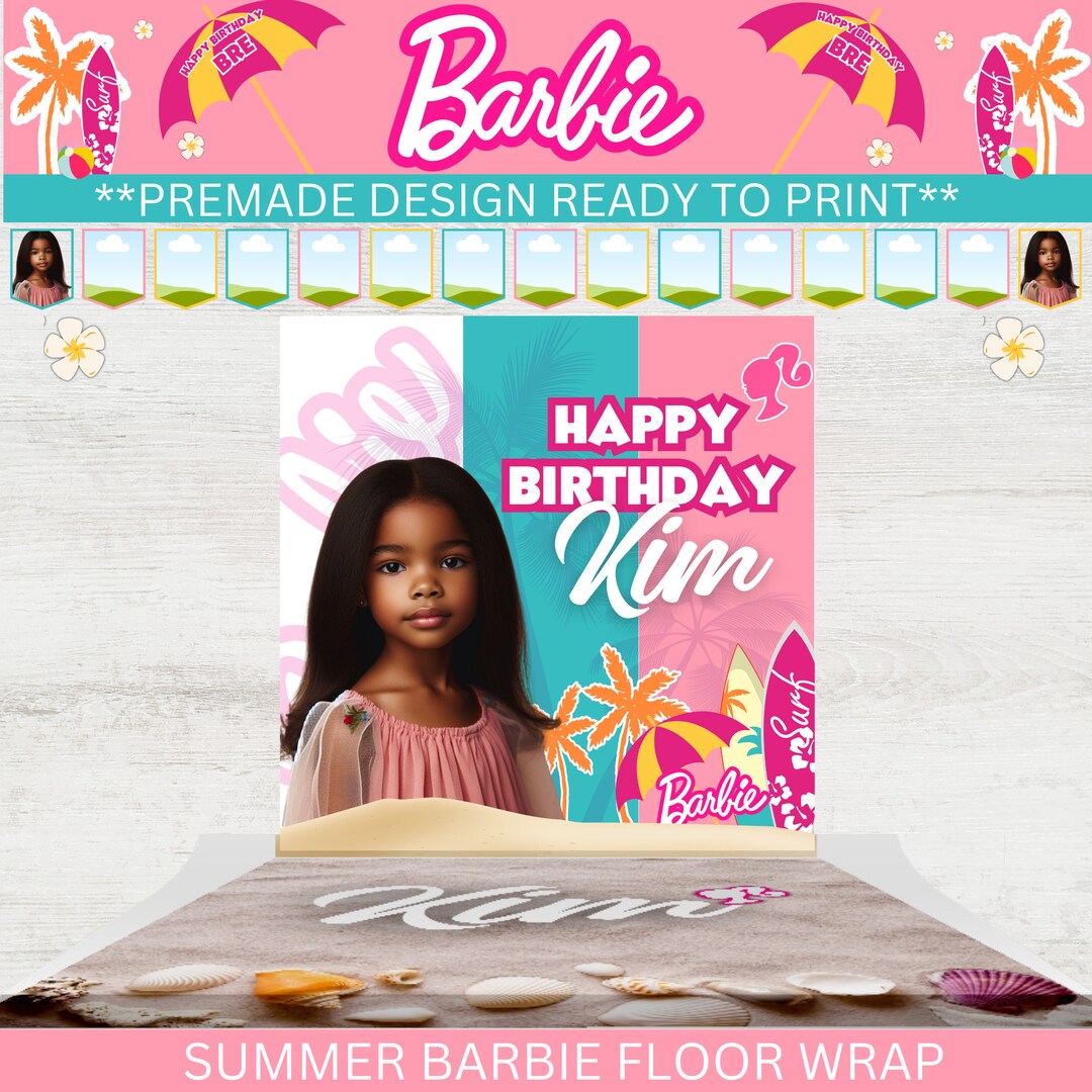 Barbie Summer | Floor Wrap | Printable | Digital | Ready to Print ...