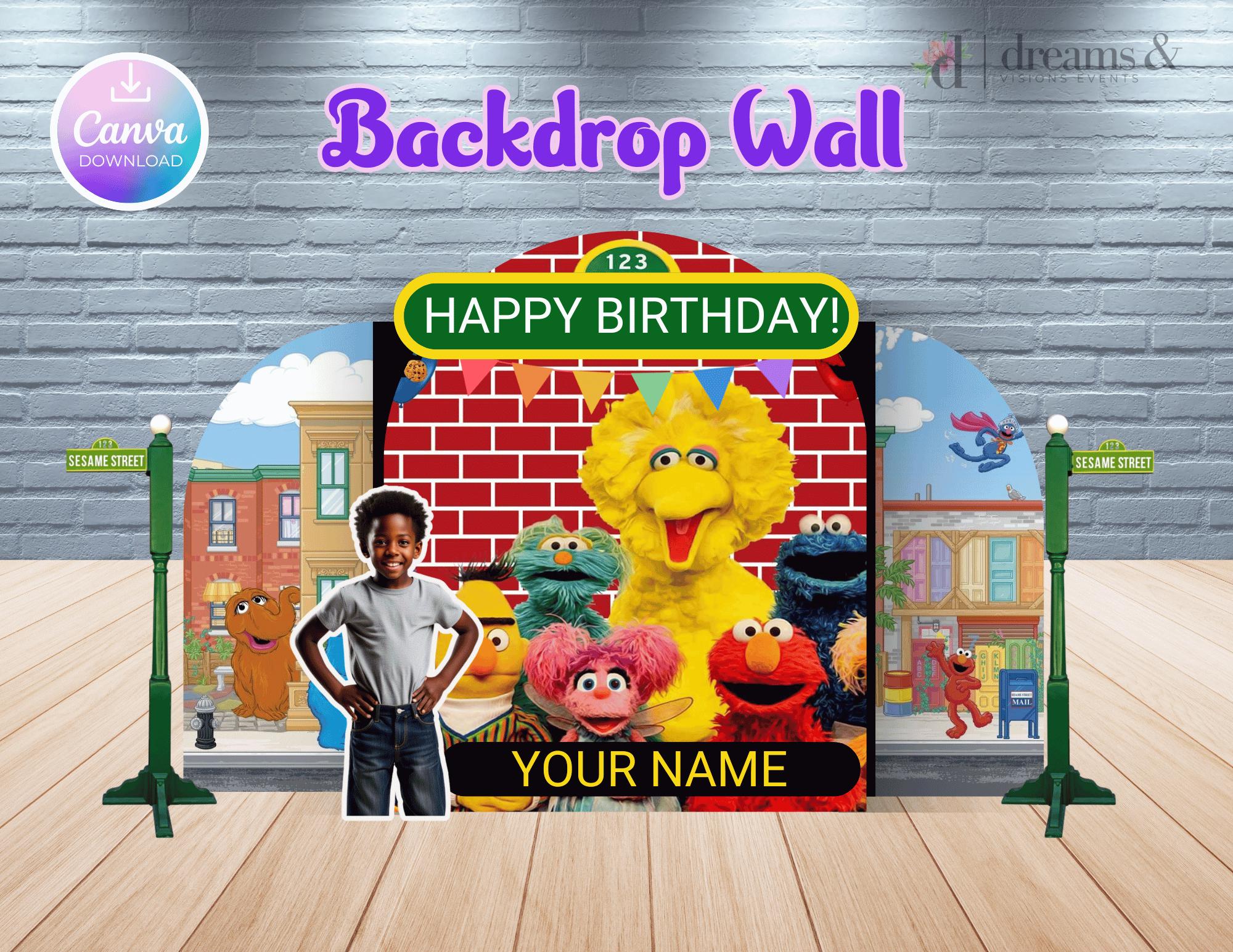 Sesame Street Birthday Background