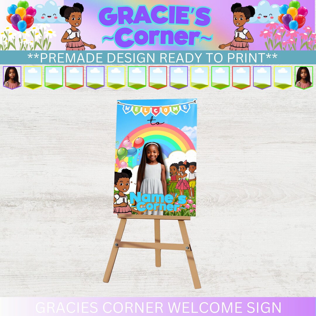 Gracie’s Corner | Welcome Sign | Printable | Digital | Ready to Print ...