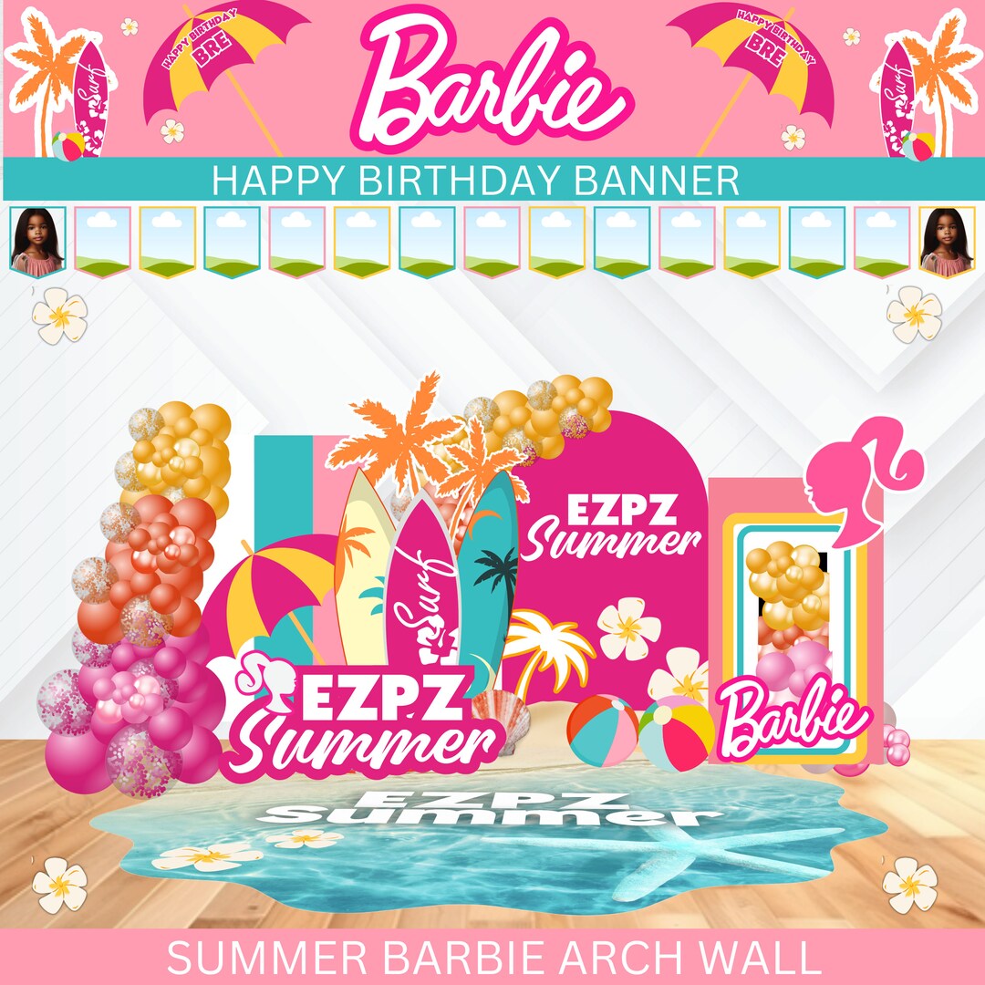 Barbie Summer | Arch Wall | Printable | Digital | Ready to Print ...