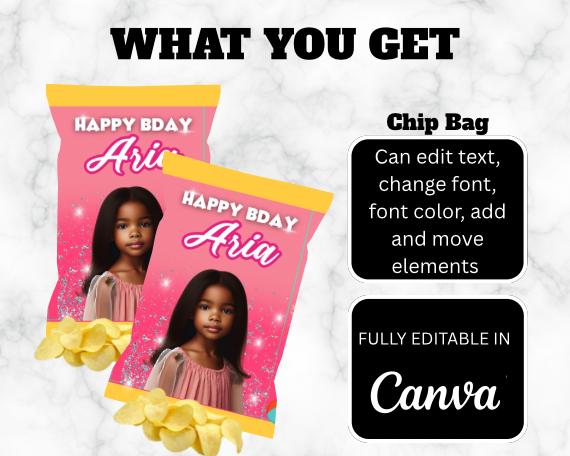 Barbie Summer | Chip Bags | Printable | Digital Instant Download ...