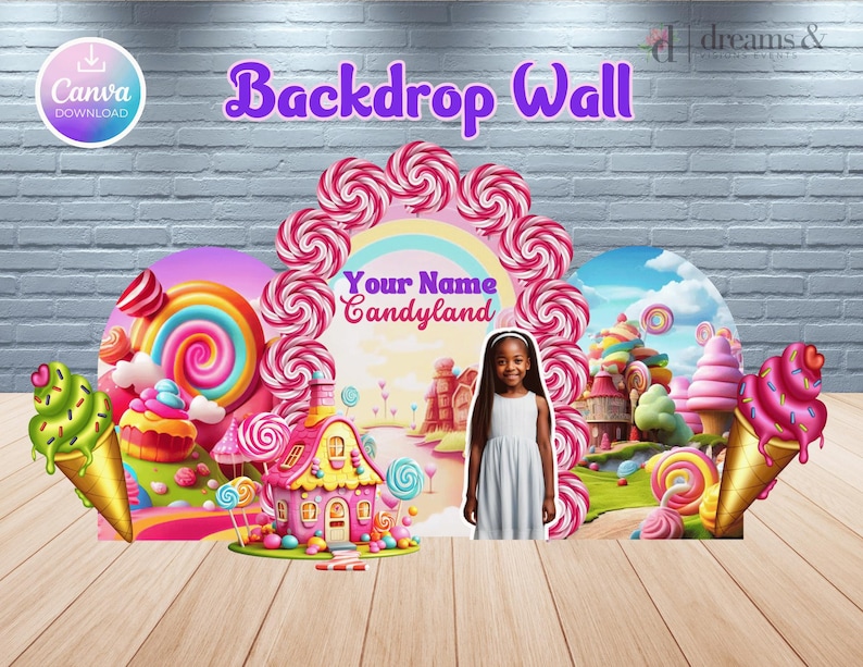 Candyland | Backdrop Wall | Printable | Digital | Ready to Print ...
