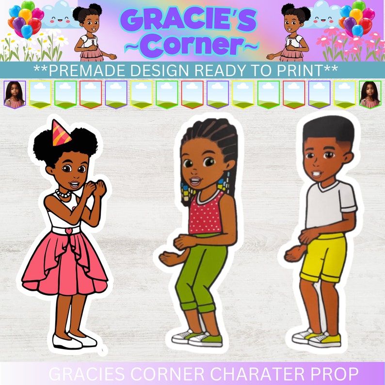 Gracie’s Corner | Character Prop | Printable | Digital | Ready to Print ...