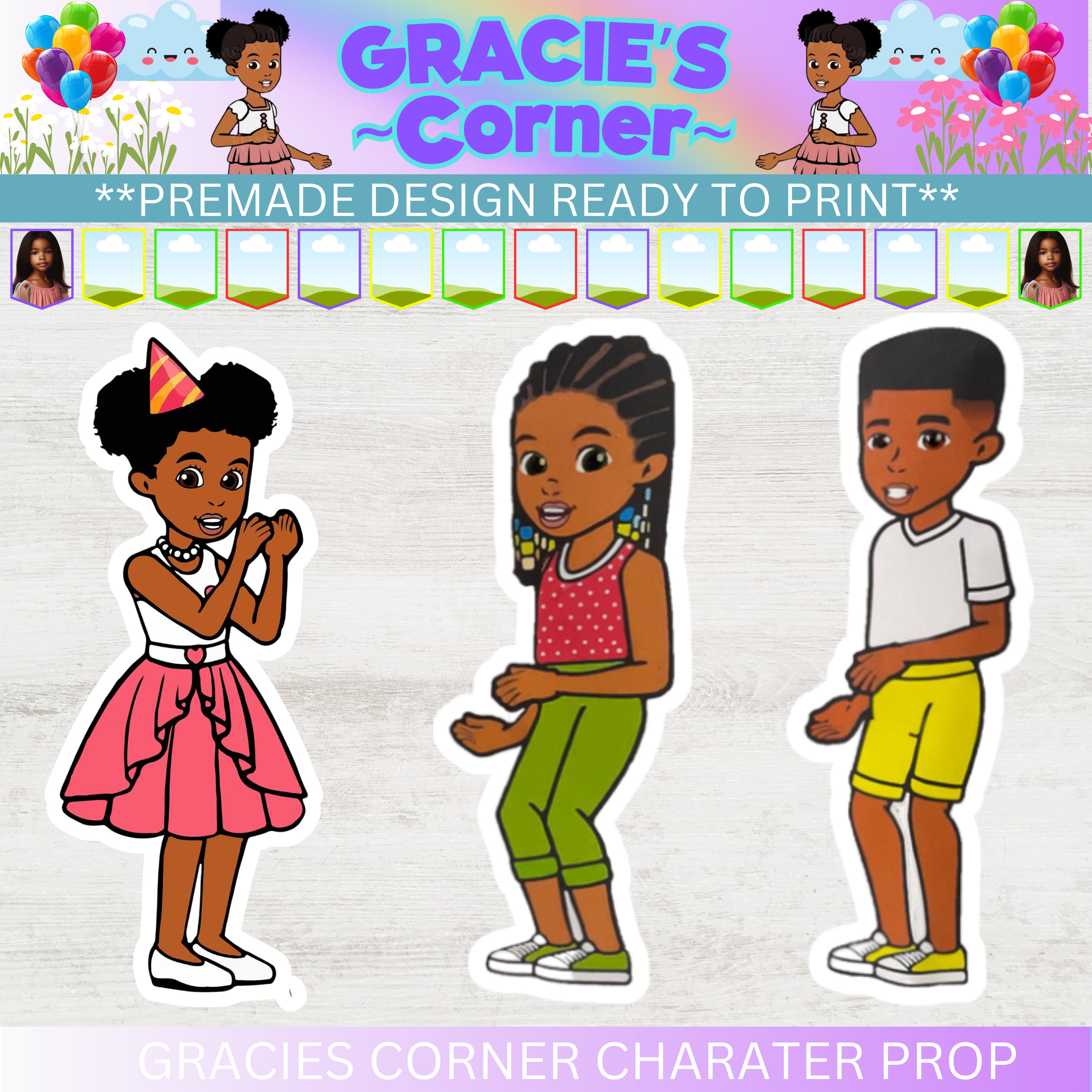 Gracie’s Corner | Character Prop | Printable | Digital | Ready to Print ...