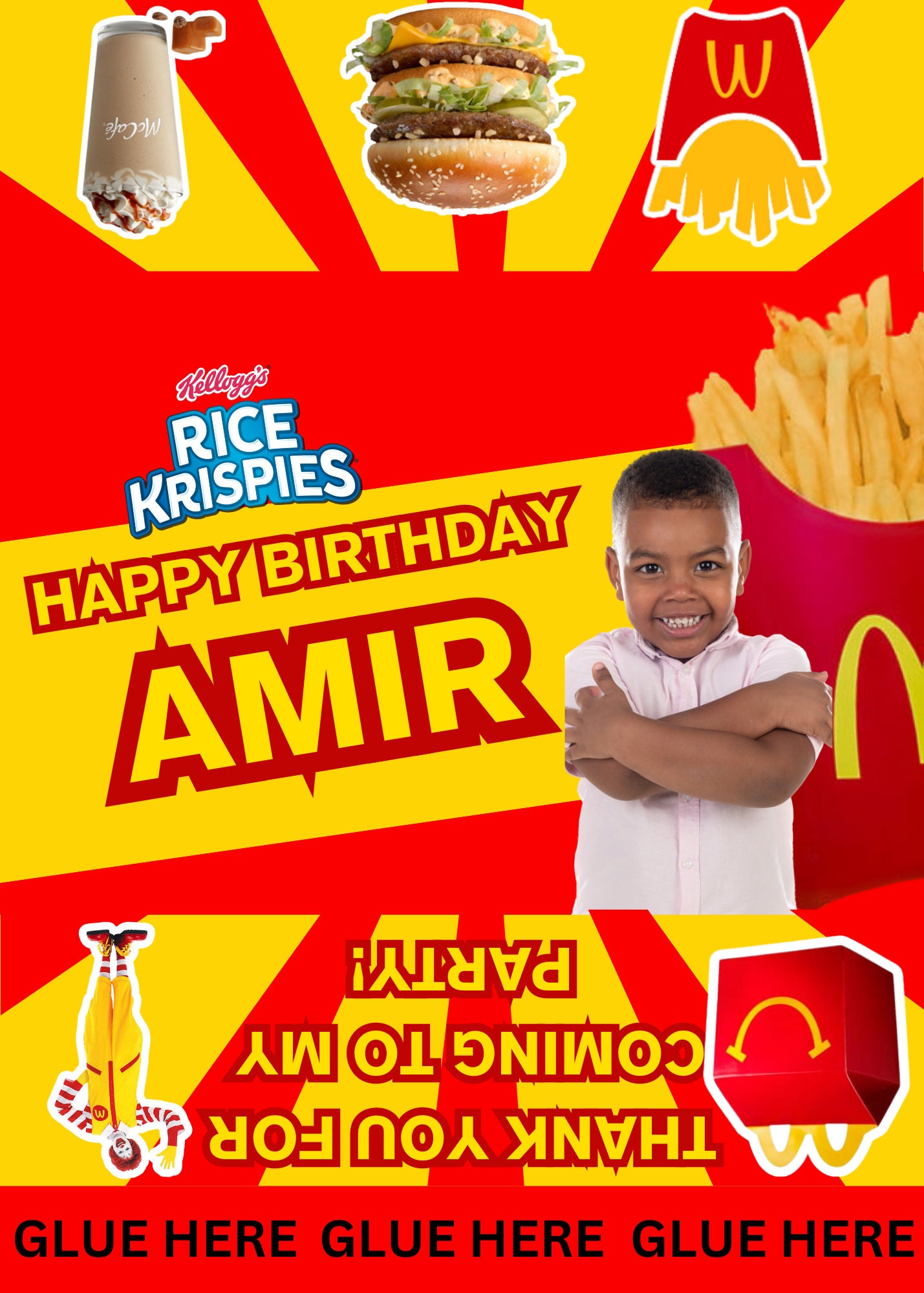 Mcdonalds | Rice Krispie Label | Printable | Digital Instant Download ...
