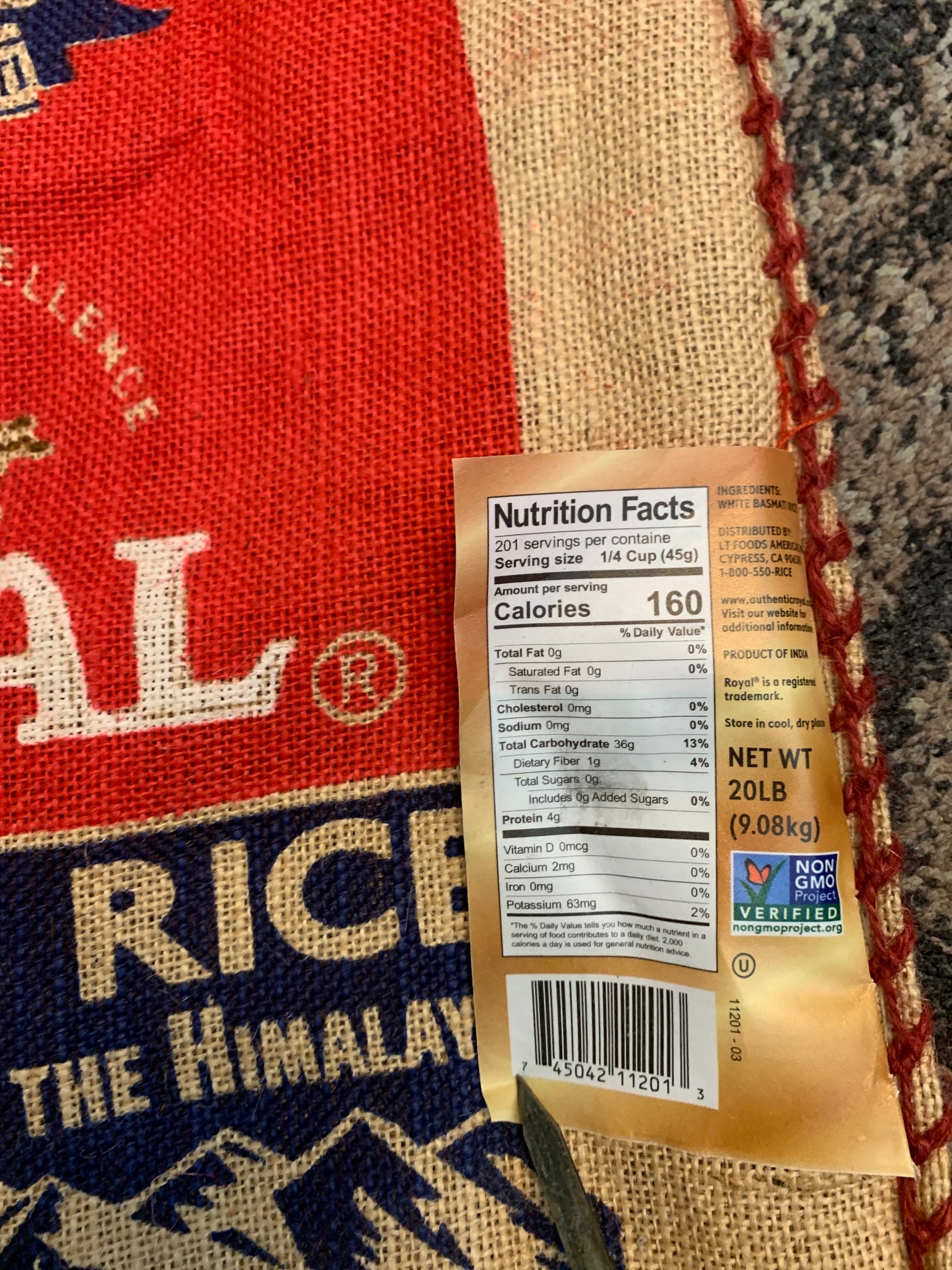 ROYAL BASMATI RICE Sack Bag - Etsy