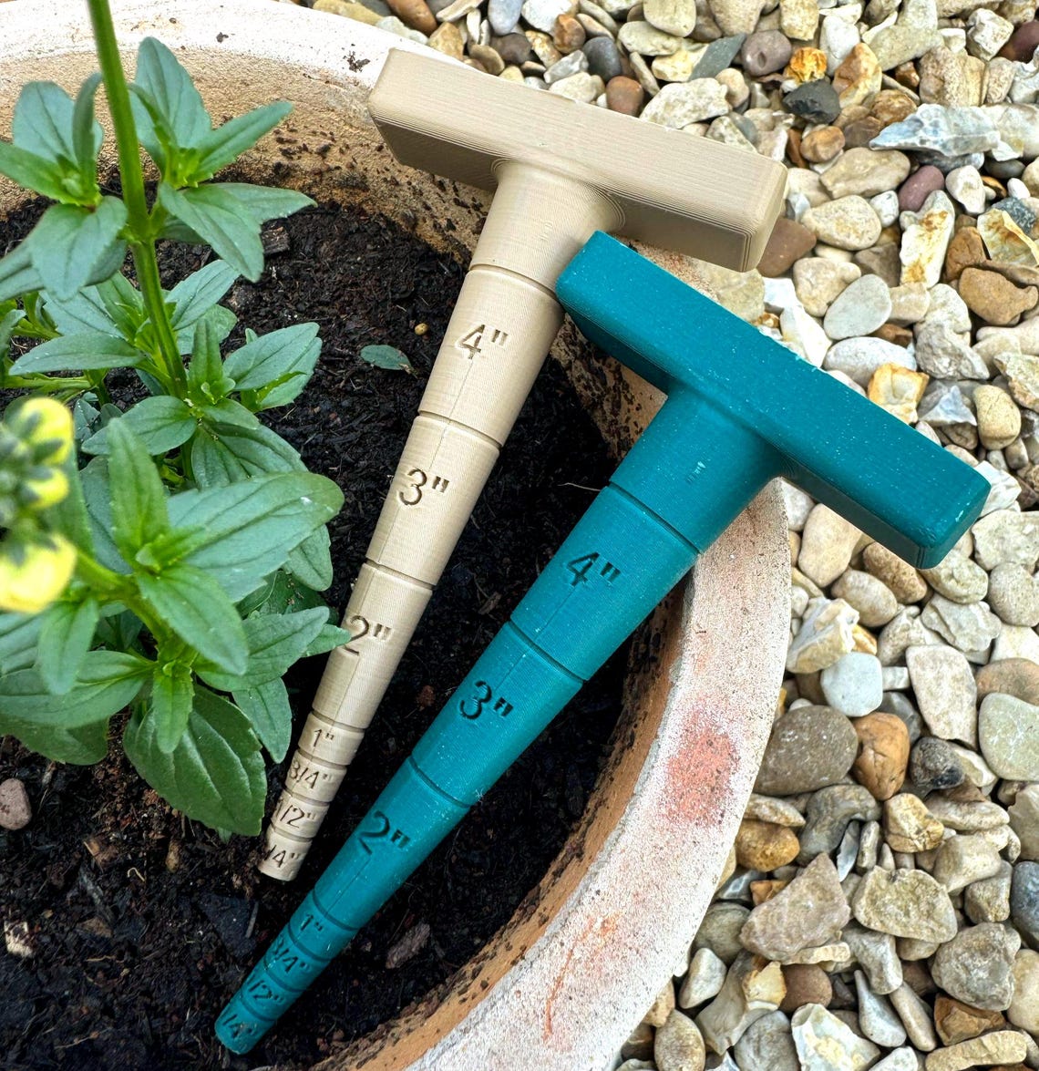 3D Printed Seed Dibber With Depth Measurements – Garden Planting Tool ...