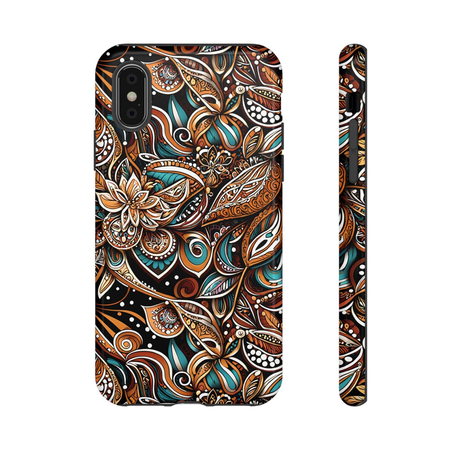 Intricate Hand-drawn Mandalas Seamless Pattern Phone Case, Custom ...