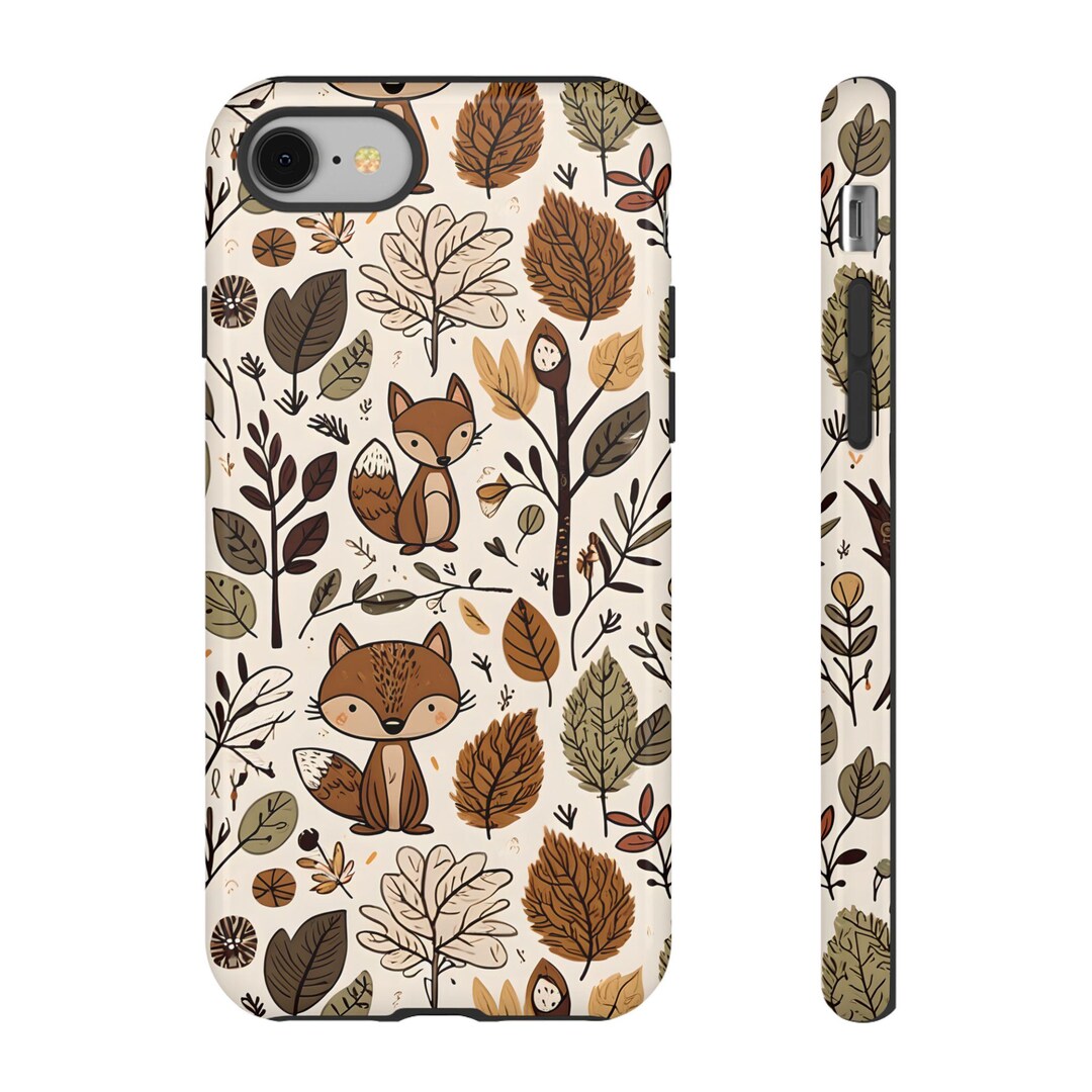Charming Woodland Creatures Seamless Pattern Phone Case - Custom ...
