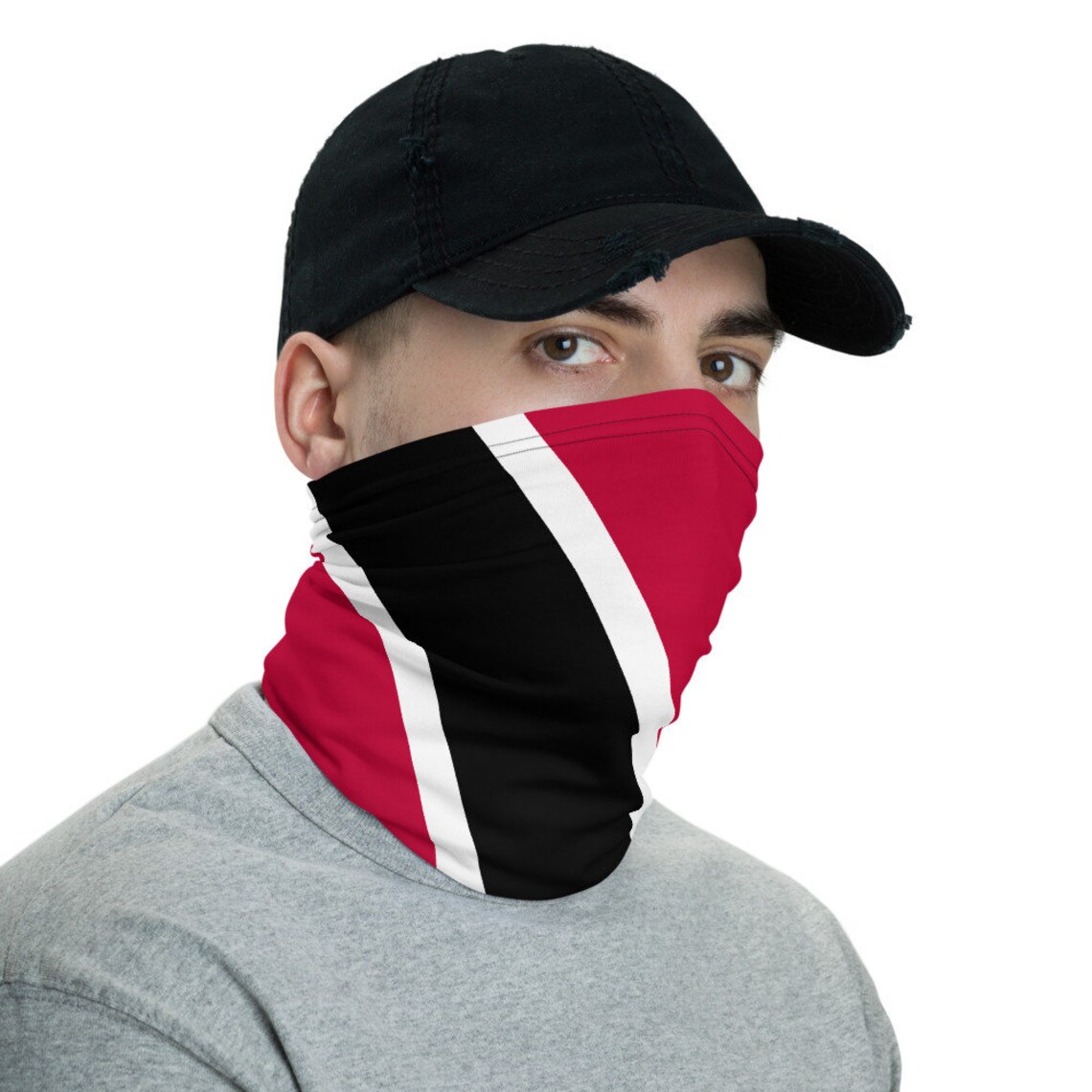 Trinidad Flag Face Covering Caribbean Sublimated Fabric Facemasks Neck ...