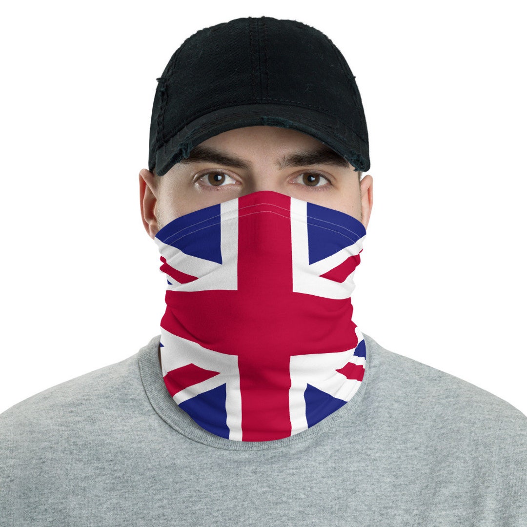 UK British Flag Face Covering Union Jack Fabric Facemasks Neck Gaiter ...