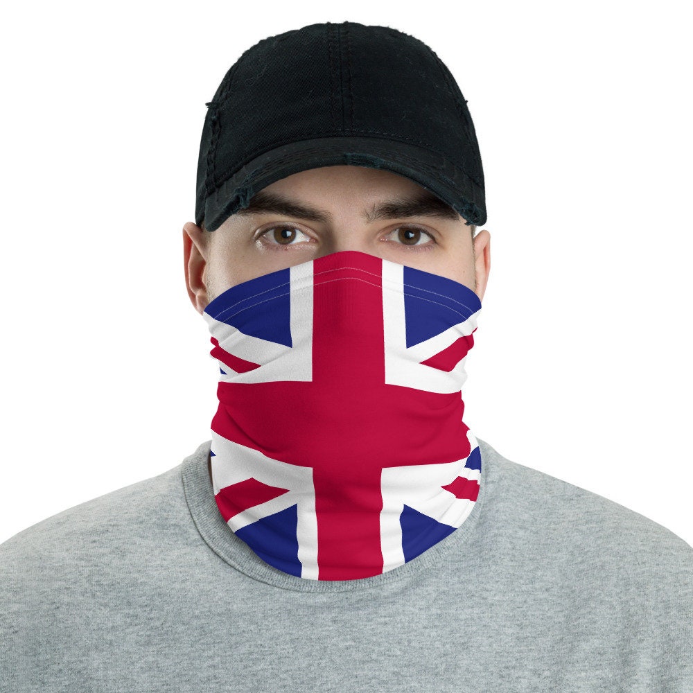 UK British Flag Face Covering Union Jack Fabric Facemasks Neck Gaiter ...