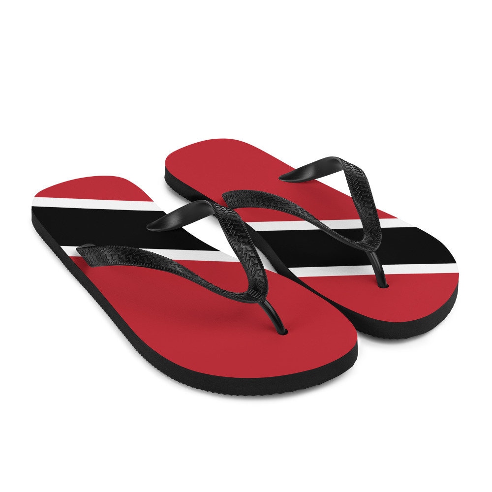 Trini Pride Caribbean Island Thong Sandal Adult Trinidad Beach Flip ...
