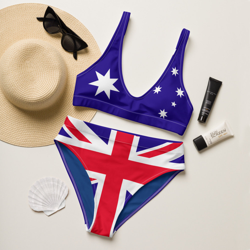 Australia Babe Aussie Girl Recycled 2-piece Swimsuit Down Under Life ...