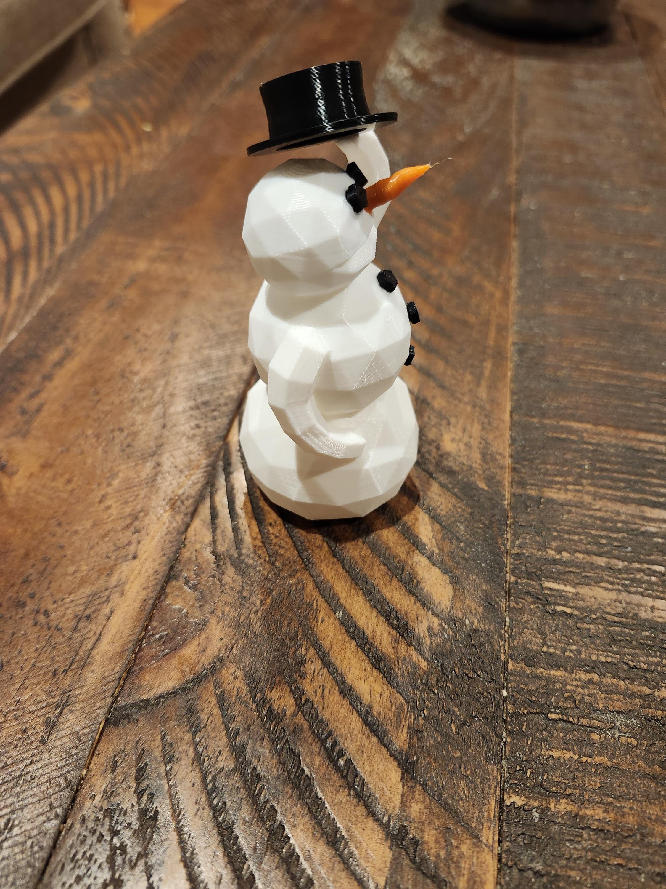 Hat Tipping Snowman (3D Printed) - Etsy
