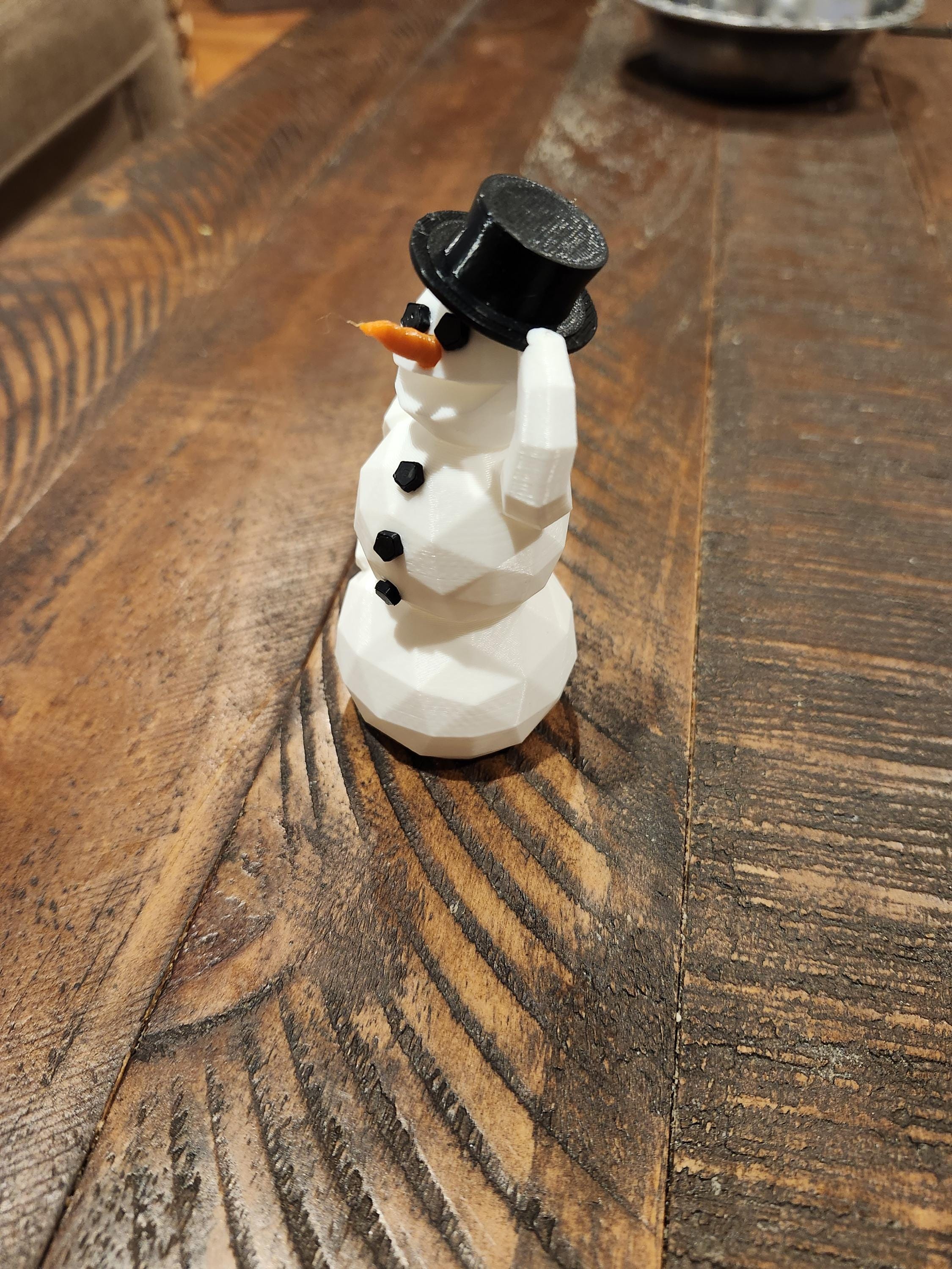 Hat Tipping Snowman (3D Printed) - Etsy