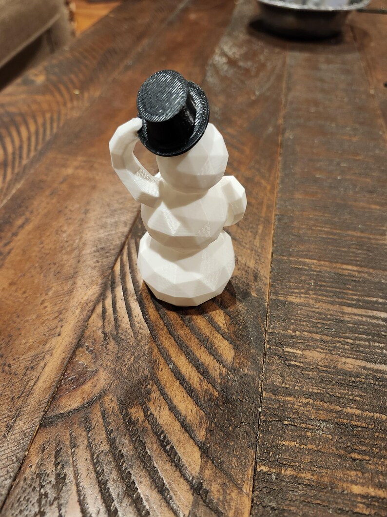 Hat Tipping Snowman (3D Printed) - Etsy