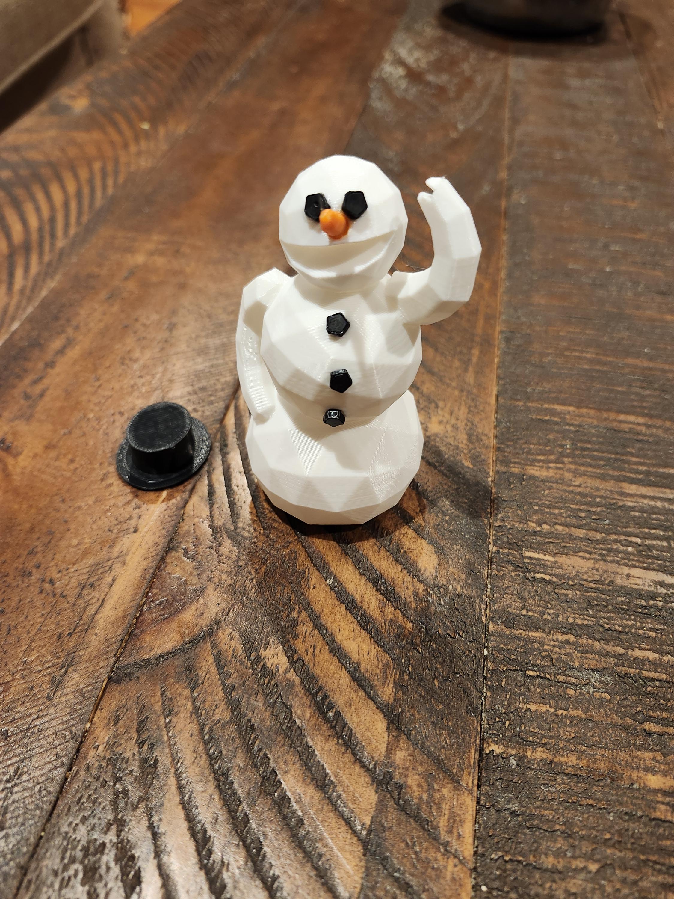 Hat Tipping Snowman (3D Printed) - Etsy