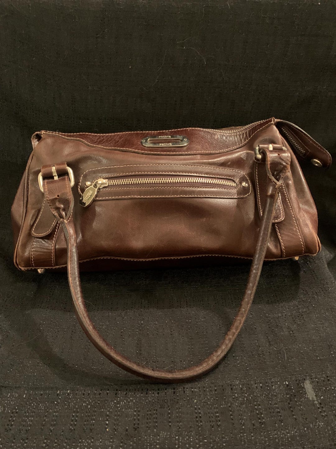 Prune Purse Genuine Vintage Brown Leather Handbag Good Condition - Etsy