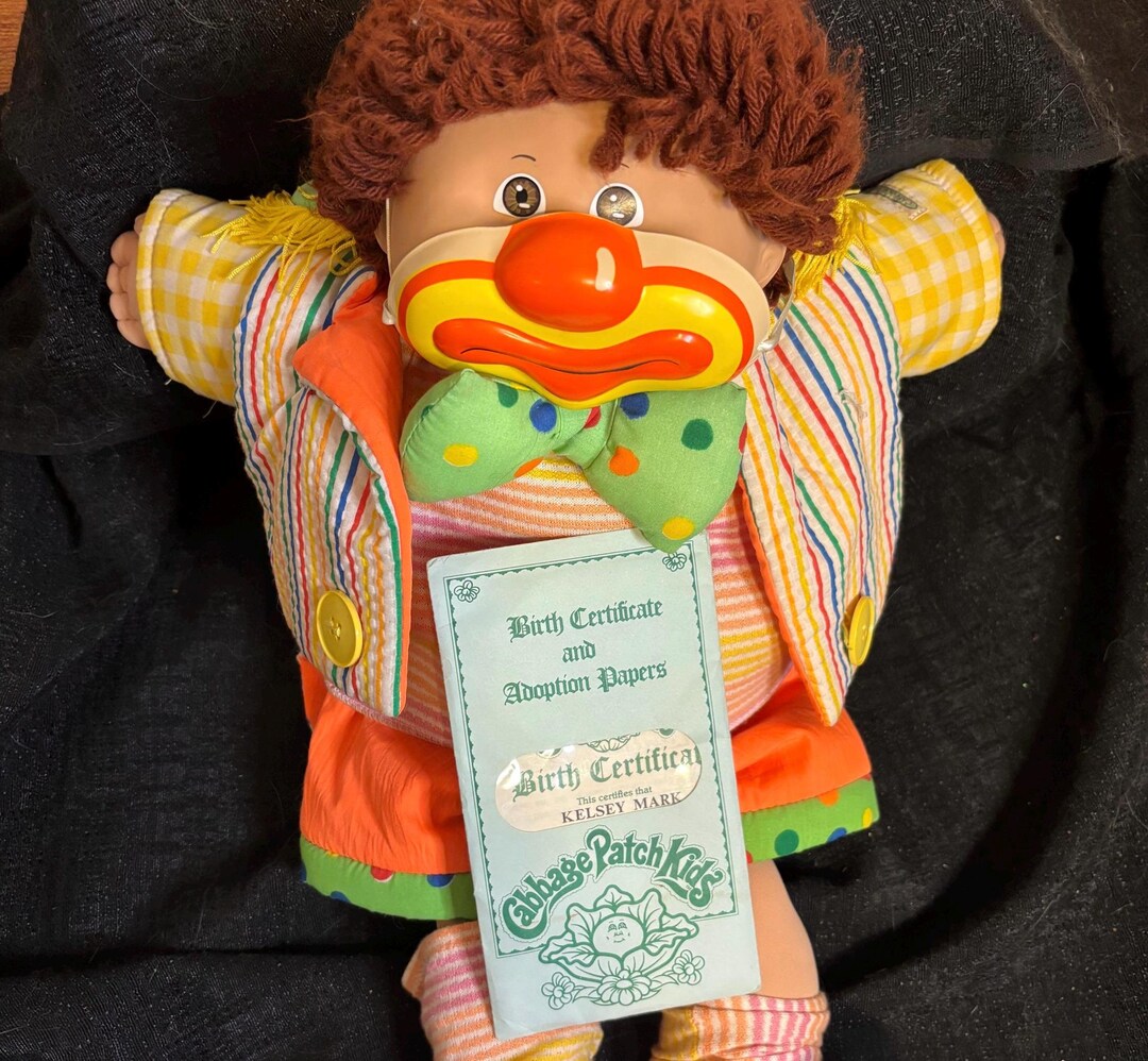 Cabbage Patch Kids Circus Clown Kid With Birth Certificate MINT ...