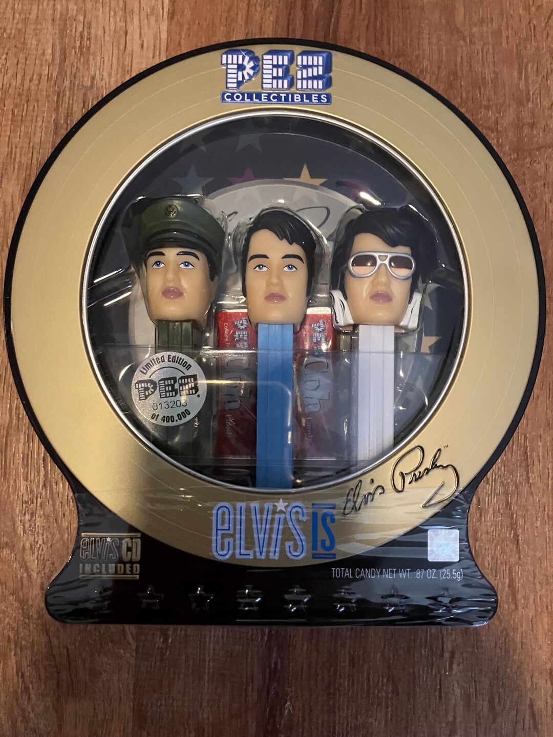 Elvis Presley Collectible Pez Dispenser Set W/ Music CD Wrapped in ...