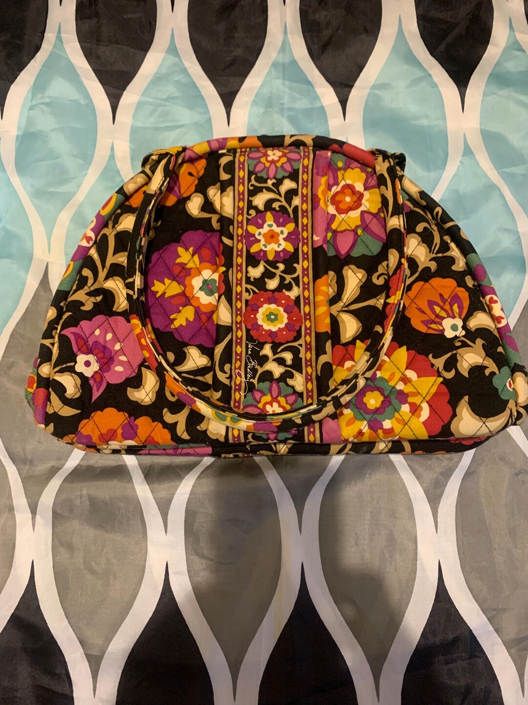 Vera Bradley Shoulder Bag With Ball Snap Top Closure Excellent - Etsy