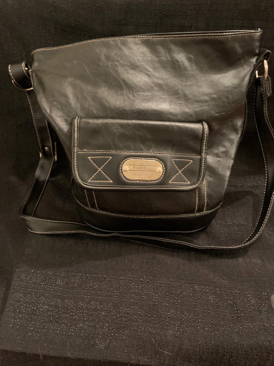 Vintage Purse Fiorelli Black Leather Handbag RARE in Good Condition ...
